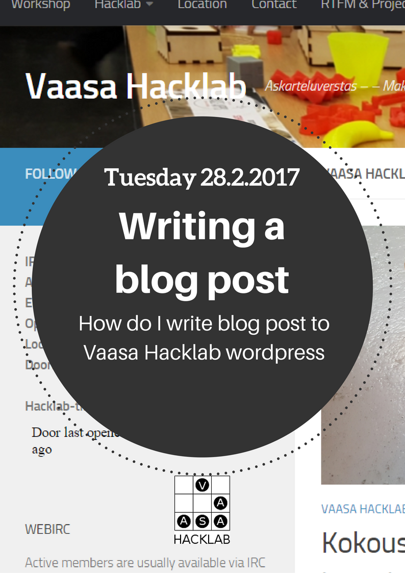 Course: Writing a blog post – Vaasa Hacklab